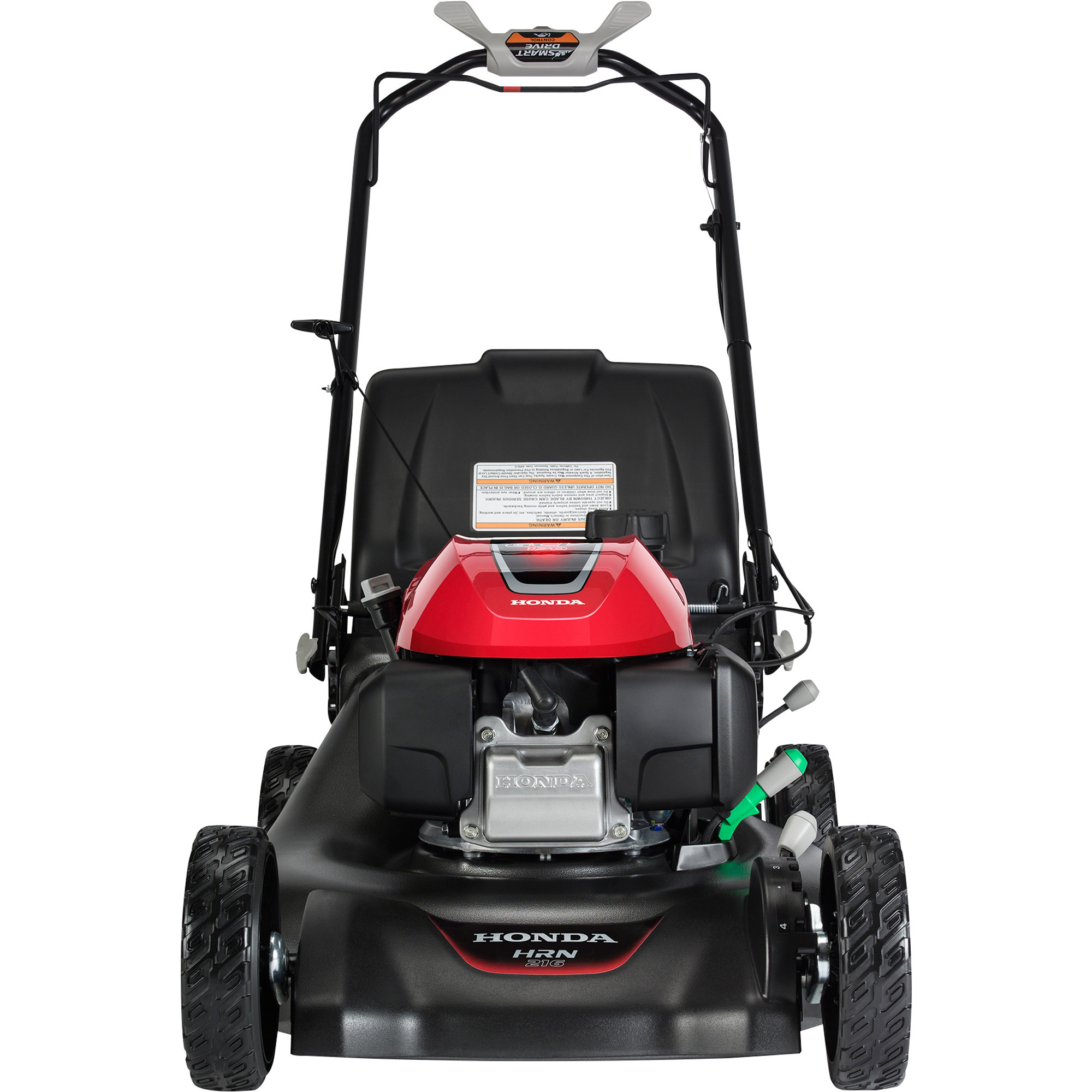 Honda HRN Walk-Behind Self-Propelled Lawn Mower with Twin Blade System and Smart Drive, 166cc ...